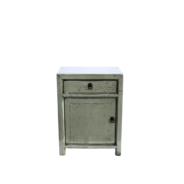 Lacquered Elm Bedside Table Grey | Wholesale Furniture Australia ...