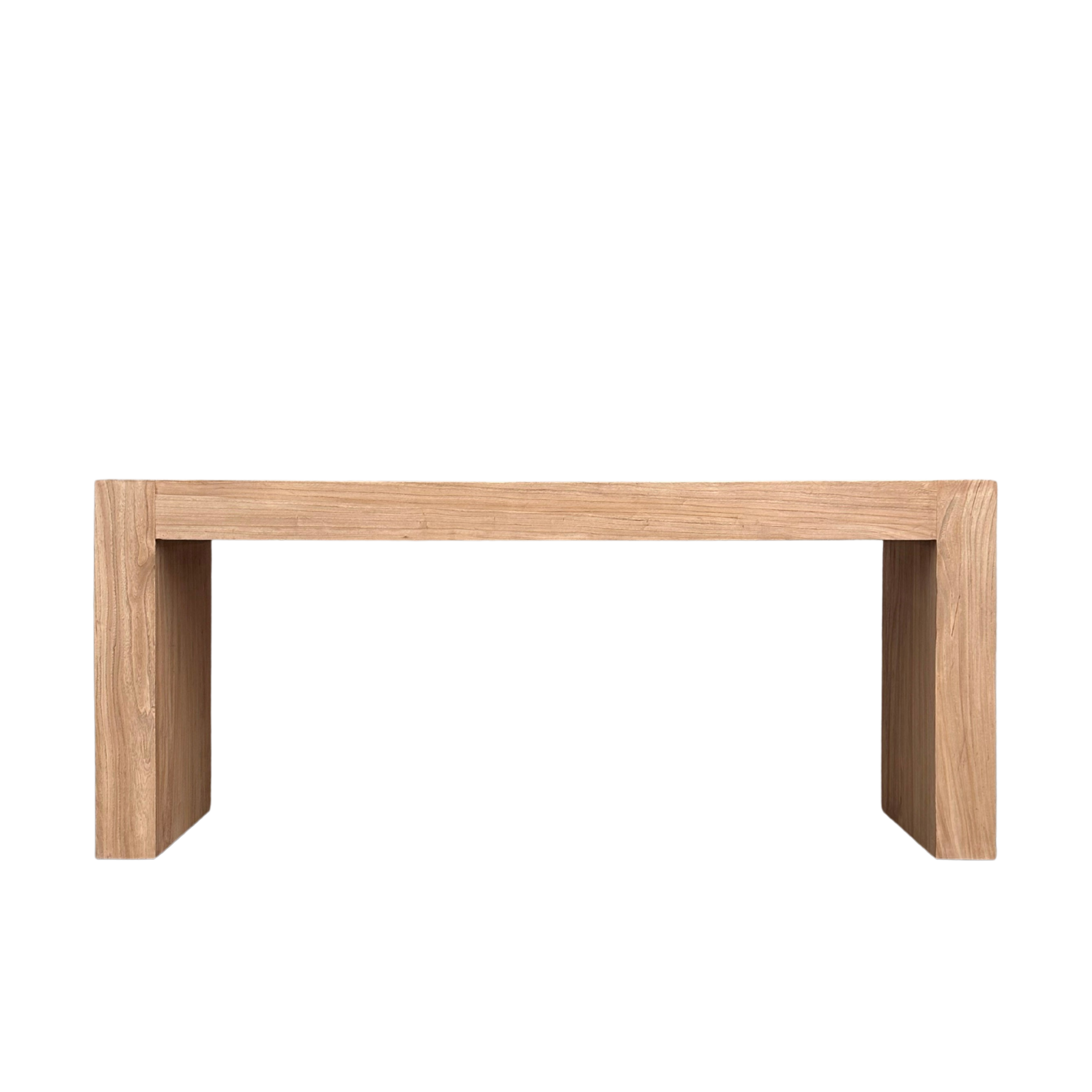 Chunky Elm Console Table 180cm – Solid Timber Hallway Table – Asian Tide